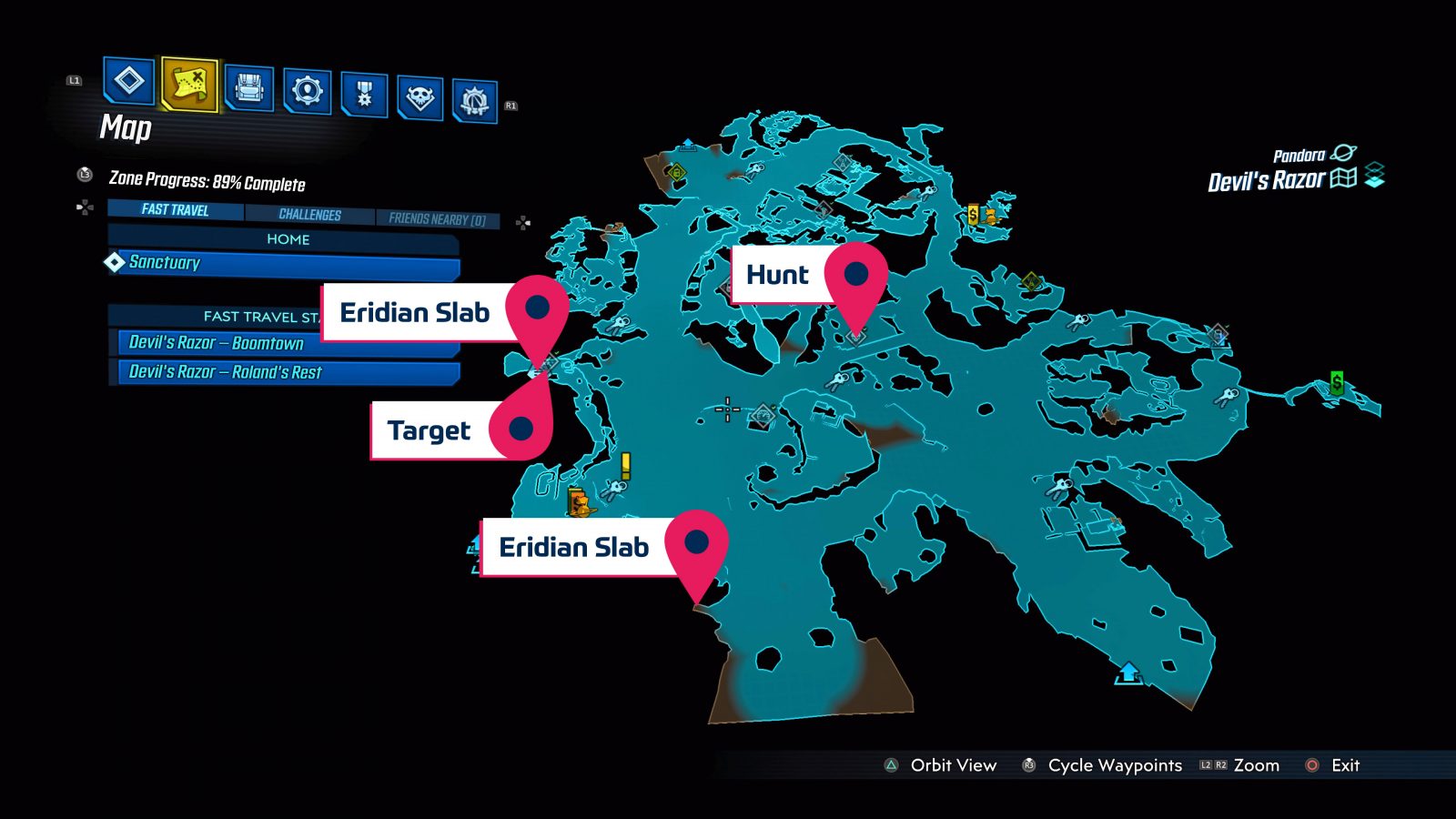 Borderlands 3 Zone Collectables Map Guide (PS4)