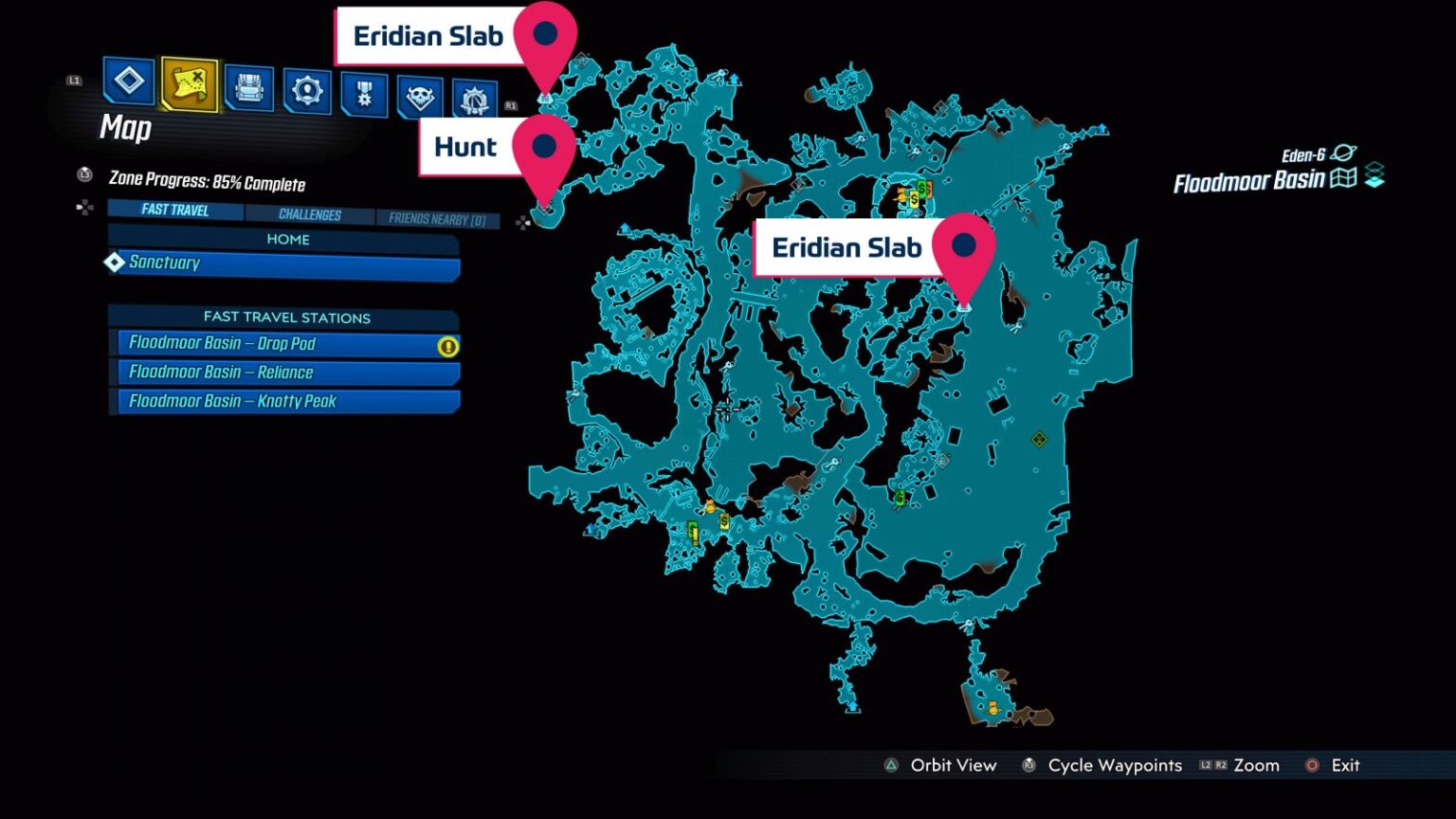 Borderlands 3 Zone Collectables Map Guide (PS4)