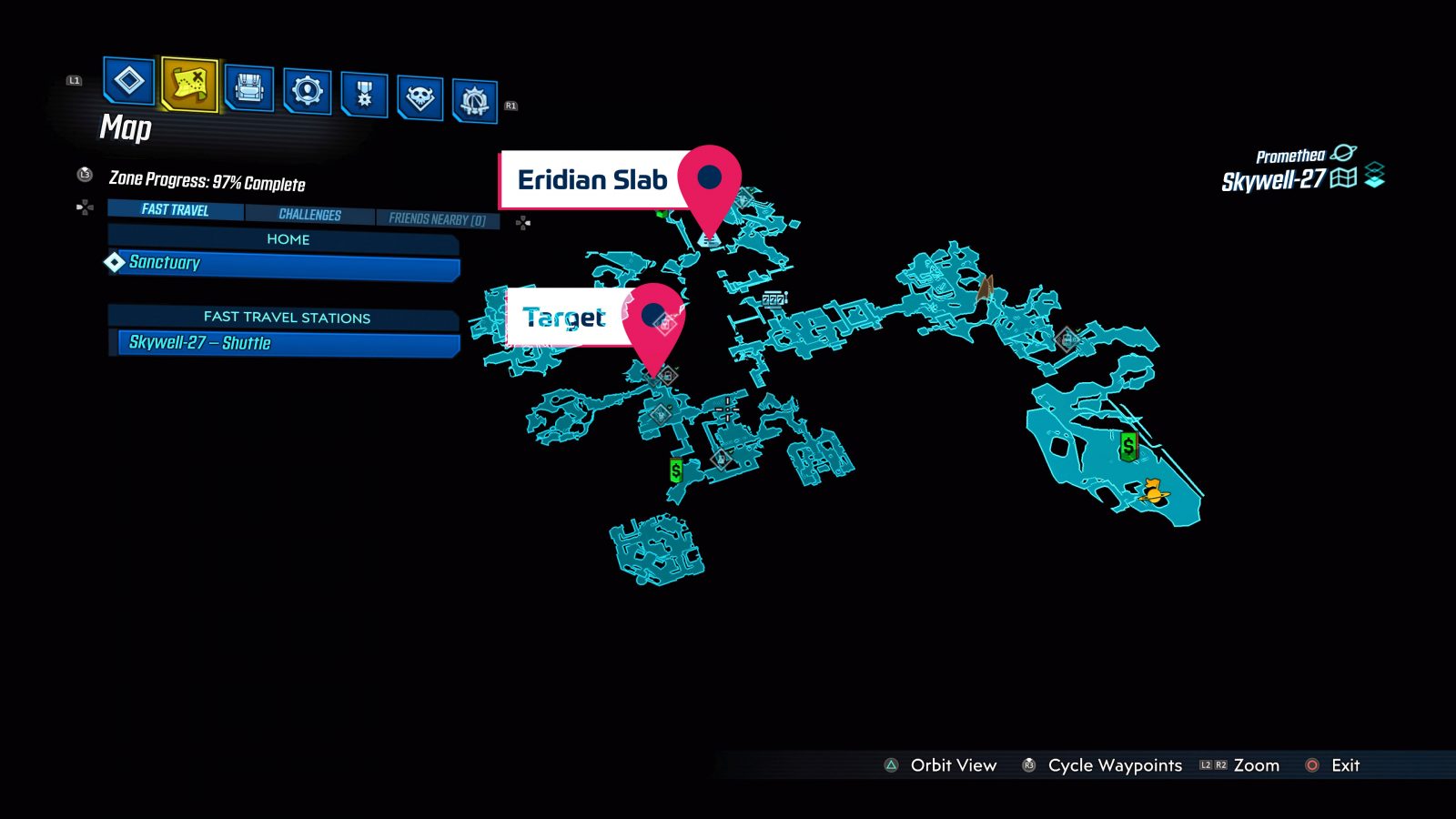 Borderlands 3 Zone Collectables Map Guide (PS4)