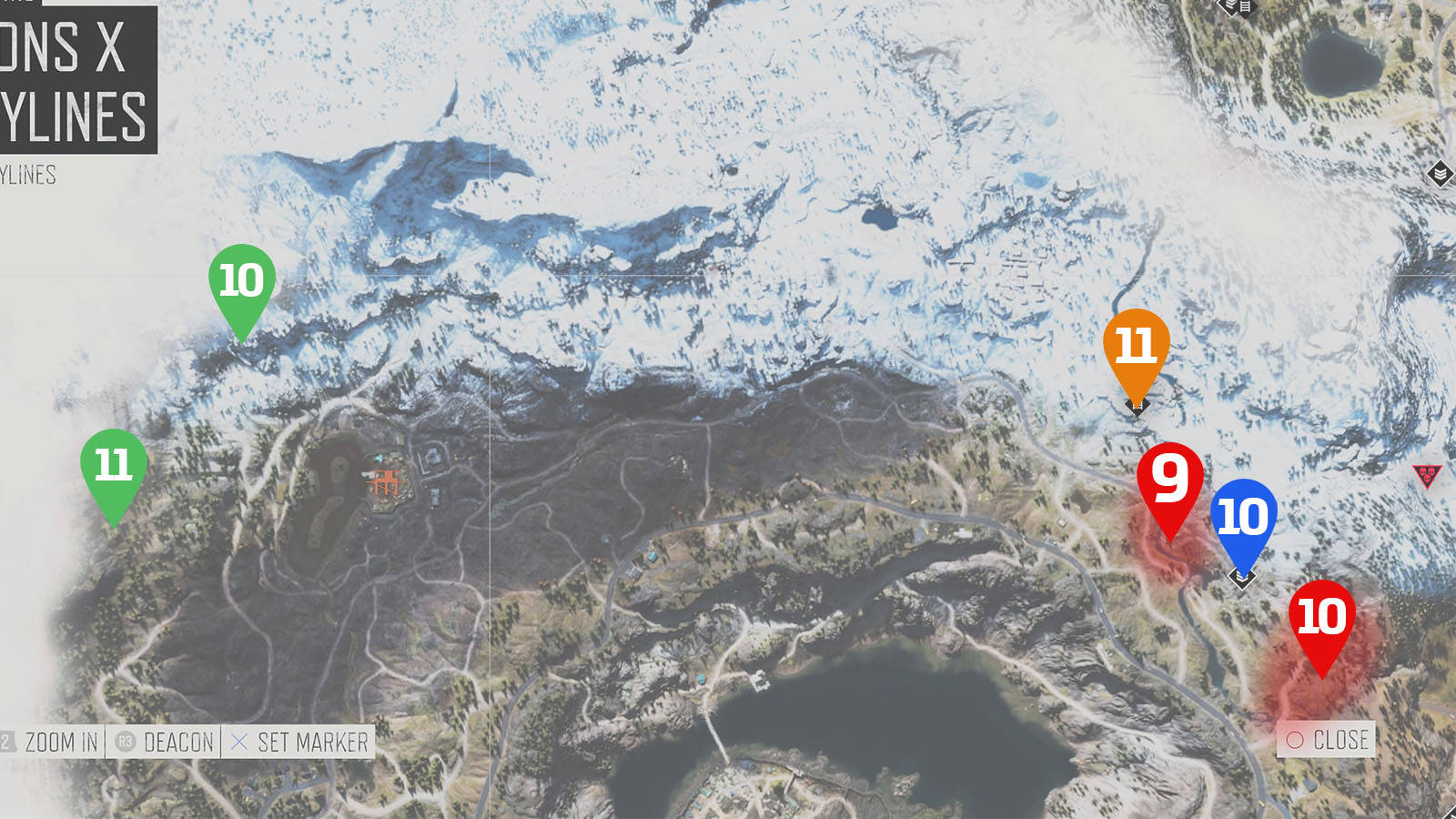 Days Gone Key Locations Map Guide (PlayStation 4)