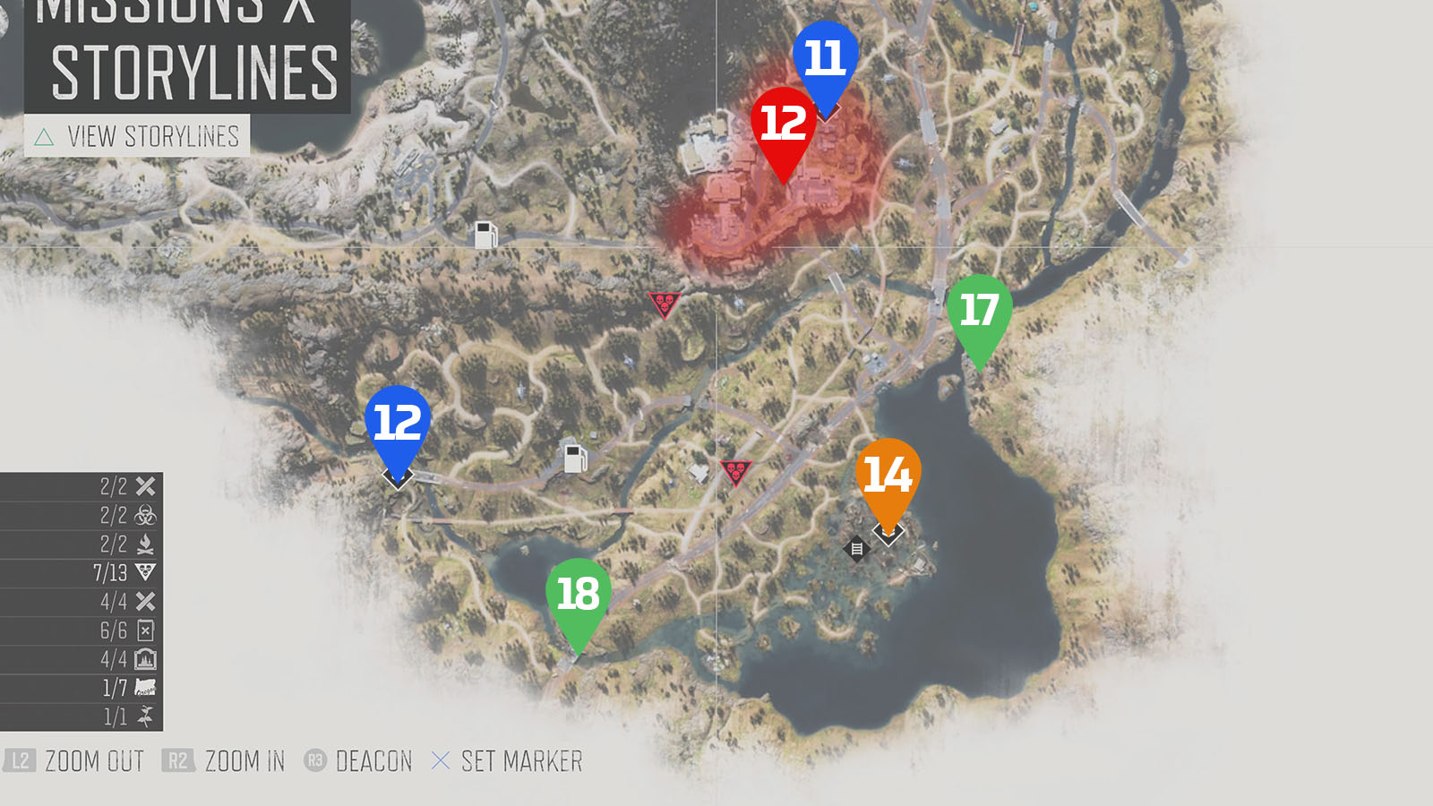 Days Gone Key Locations Map Guide (PlayStation 4)