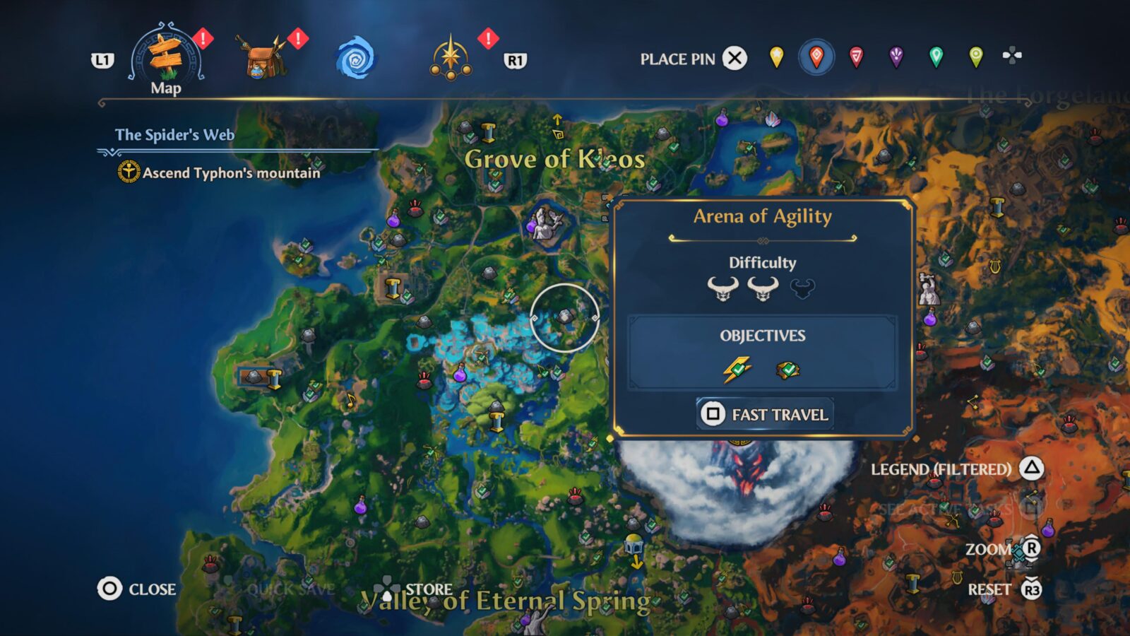 Immortals Fenyx Rising Molten Fragments & Arena Vault Locations