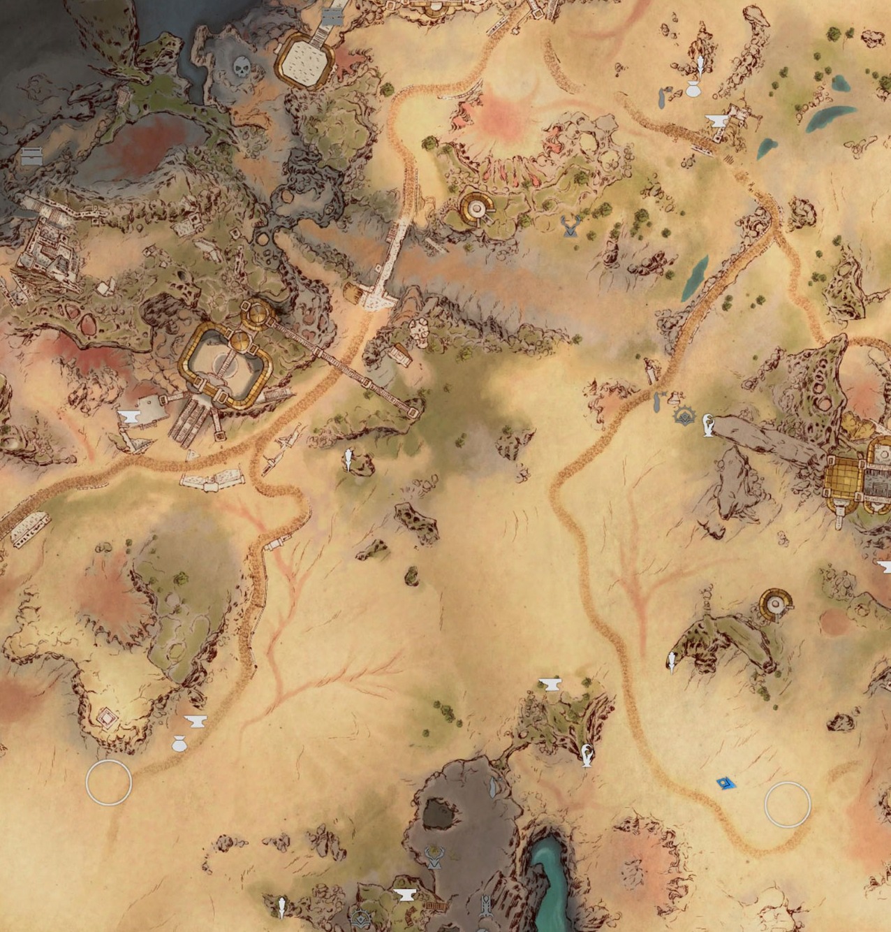 Atlas Fallen Monsalar Wildlands Region Interactive Collectible Map ...